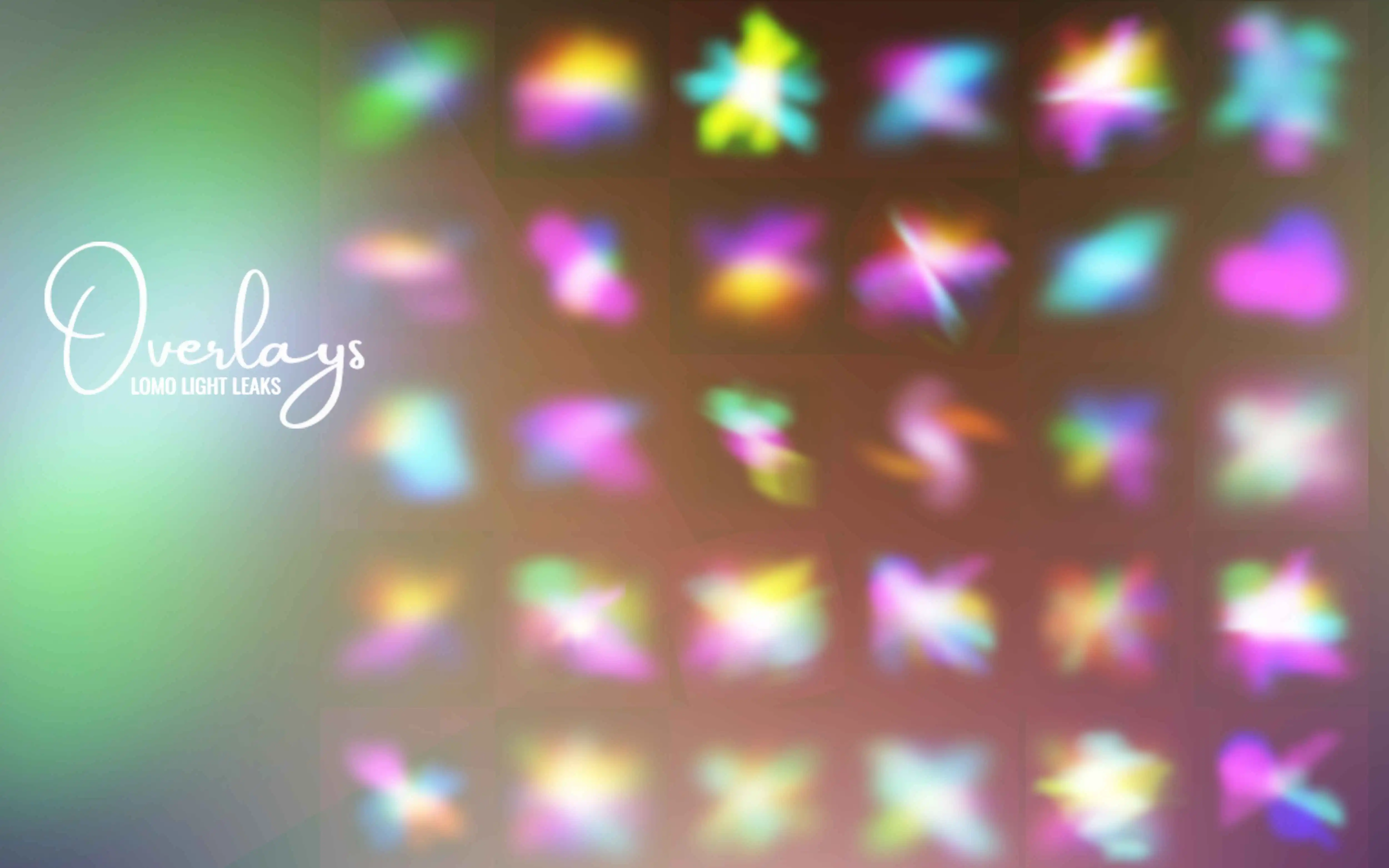 Lomo Light Leaks Overlays - Full Pack - Brushes Pack