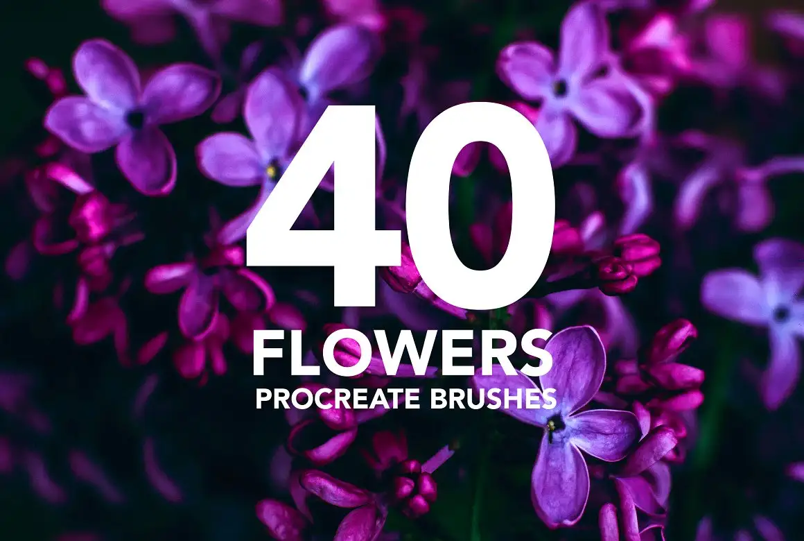 40 flowers brushes for procreate Free Download