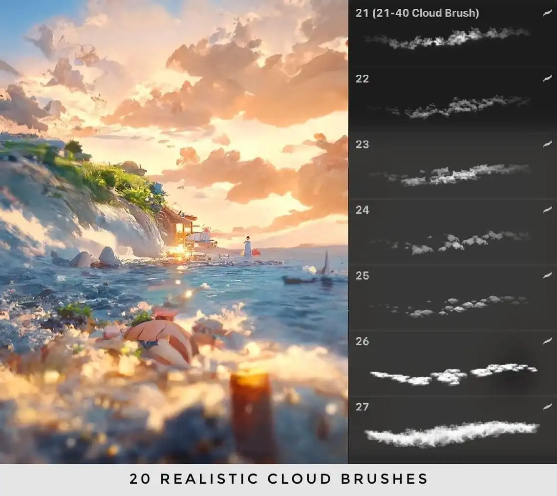 72 Procreate Brushes Cloud Pack - Free Download