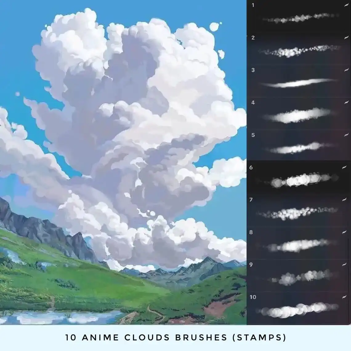 72 Procreate Brushes Cloud Pack - Brushes Pack