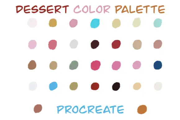 Bakery Brush Stamps Color Palette Ipad - Free Download
