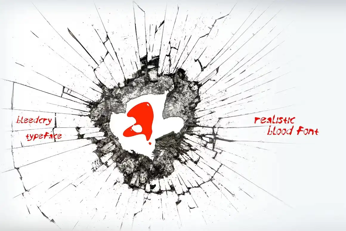 Bleedcry Typeface - Realistic Blood By faqih.fs