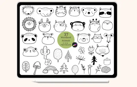 Brush Stamp Procreate - Wild Animals - Brushes Pack