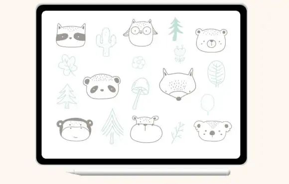 Brush Stamp Procreate - Wild Animals - Brushes Pack