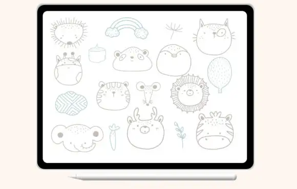 Brush Stamp Procreate - Wild Animals - Brushes Pack
