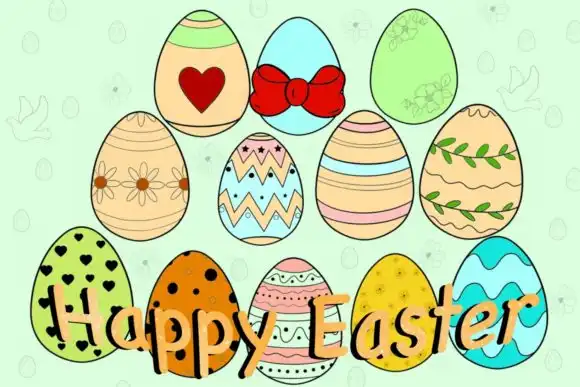 Brush Stamps Easter Eggs for Procreate - Free Download