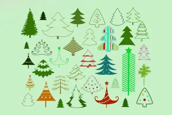 Christmas Tree Stamps Brushes Procreate Free Download