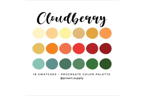 Cloudberry Procreate Color Palette Free Download
