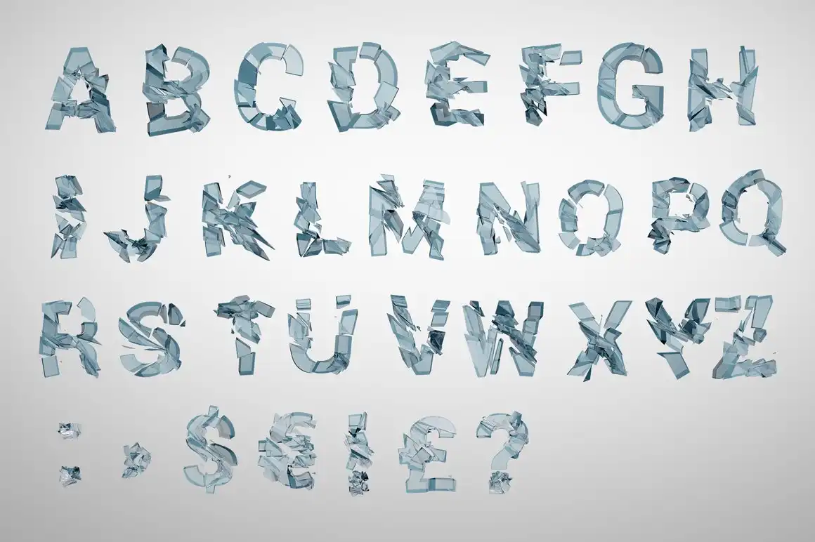 Crushed Transparent Font Free Download