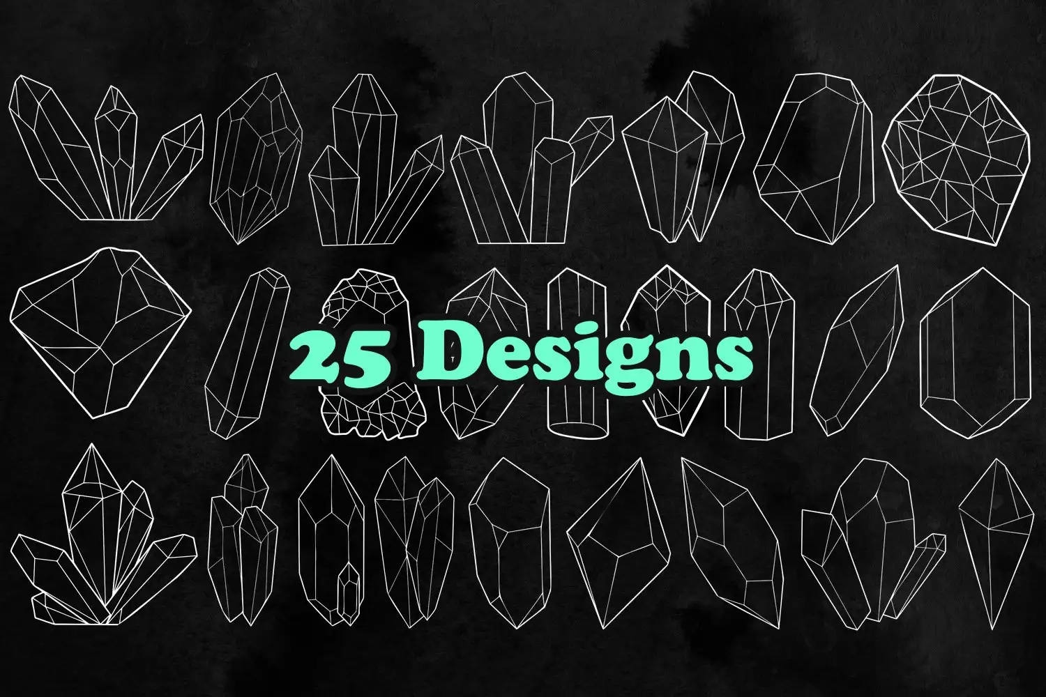 Crystals Photoshop Stamp Brushes - Free Download