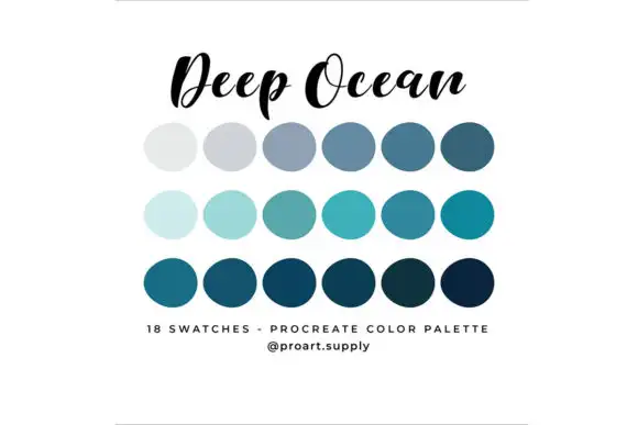 Deep Ocean Procreate Color Palette Free Download