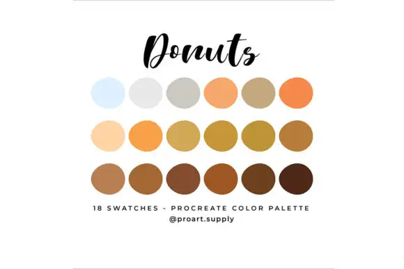 Donut Procreate Color Palette | Brushes Pack