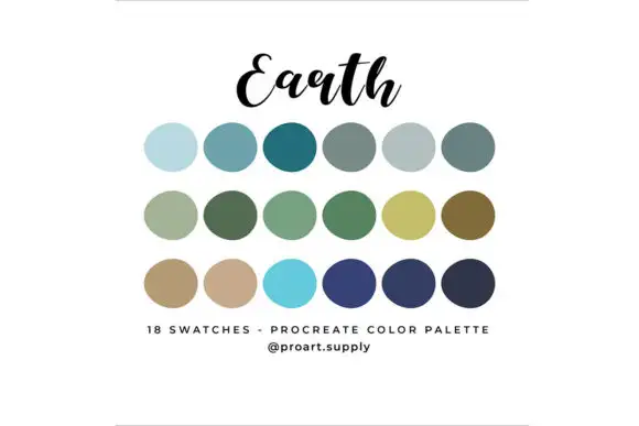 Earth Procreate Color Palette - Brushes Pack
