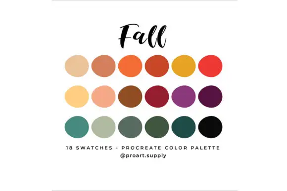 Fall Procreate Color Palette - Brushes Pack