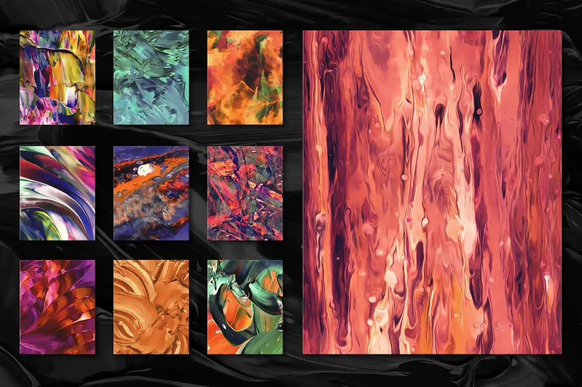 Flow Bundle—300 fluid paint textures Free Download