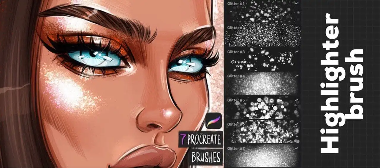 GLITTER brushes for procreate app - Brushes Pack