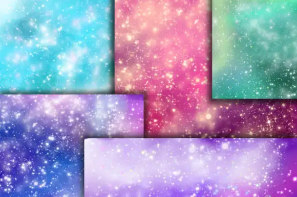 Galaxy Digital Paper Starry Sky Paper - Brushes Pack