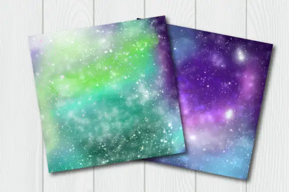Galaxy Digital Paper Starry Sky Paper - Brushes Pack