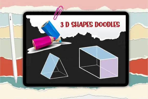 Geometric 3D Shape Brush Stamp Procreate - Brushes Pack
