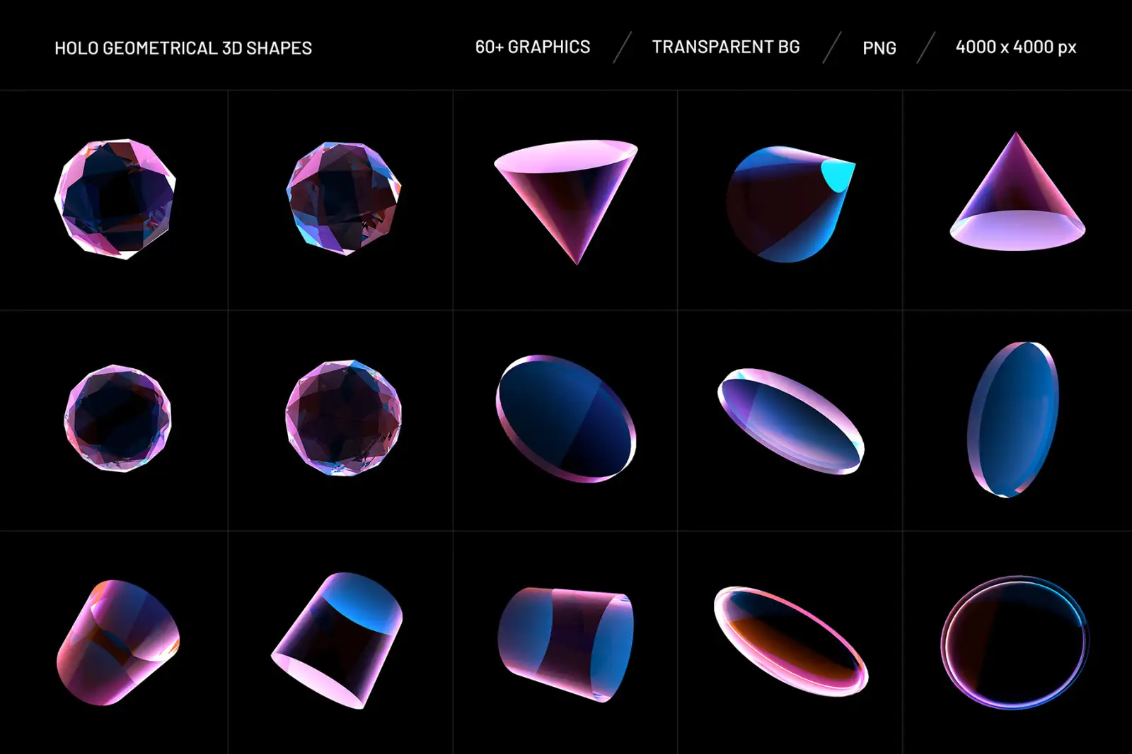 Geometrical 3D Shapes Collection Free Download