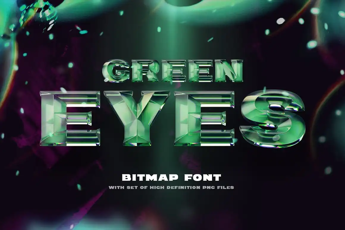 Green Eyes - Bitmap Color Font Free Download