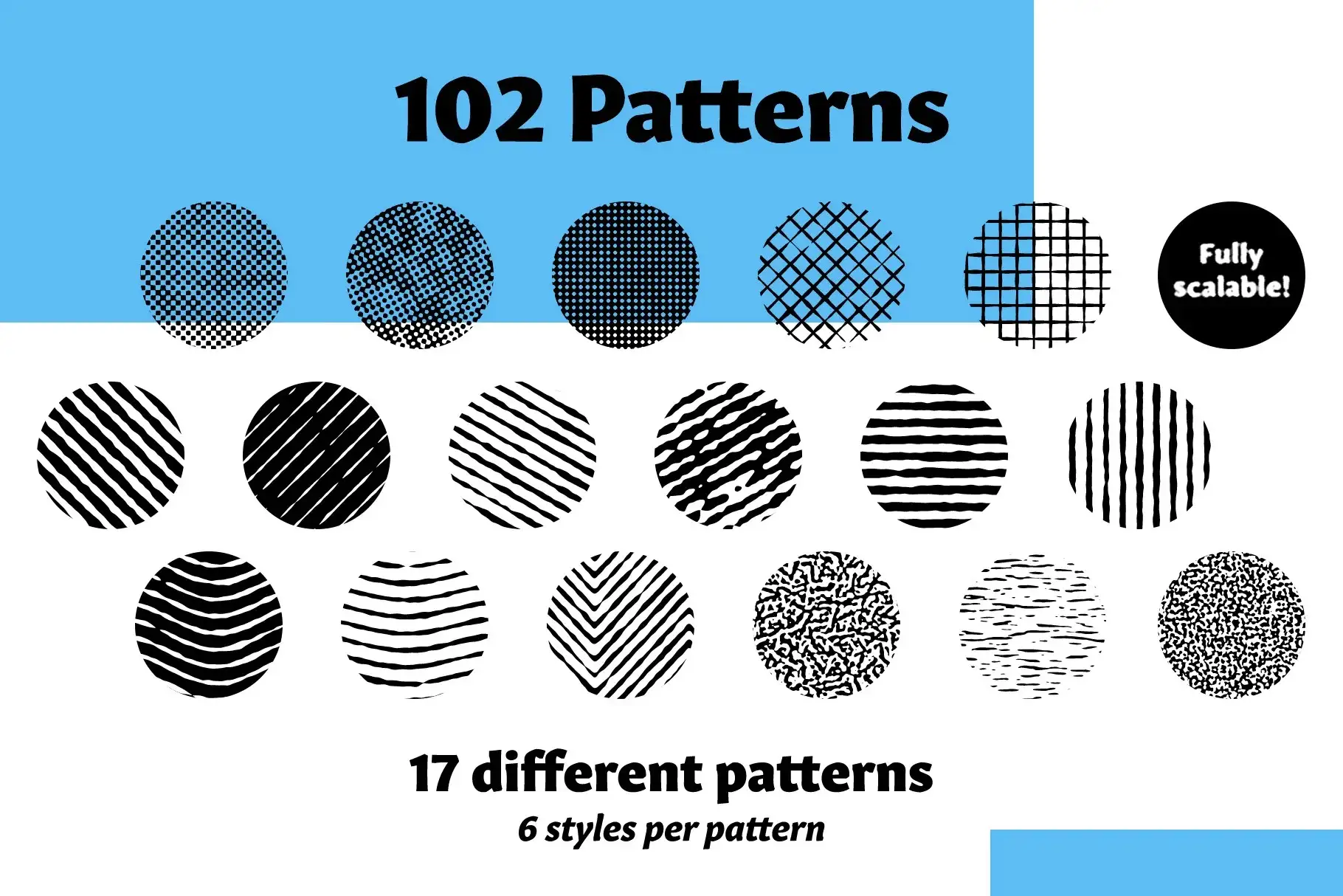 Halftone – Patterns for Illustrator Free Download