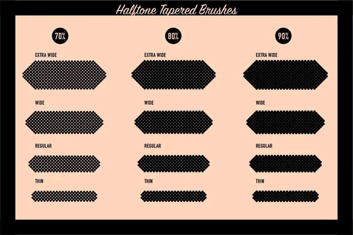 Vector Halftone Brushes - Brushes Pack