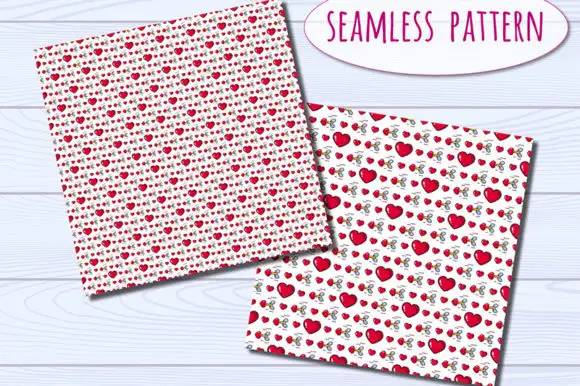 Hearts Digital Paper, Valentine's Day - Free Download