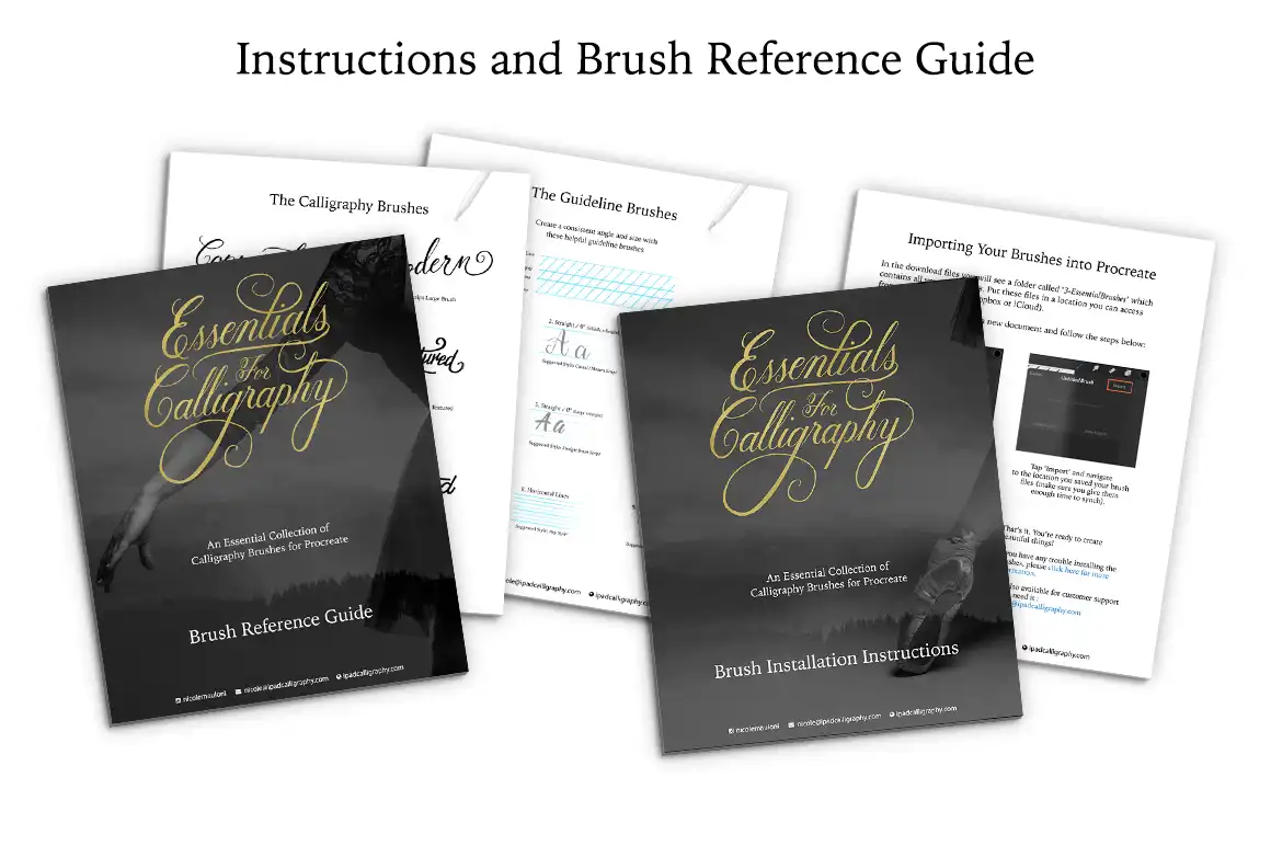 IPad Calligraphy Brushes for Procreate - Free Download