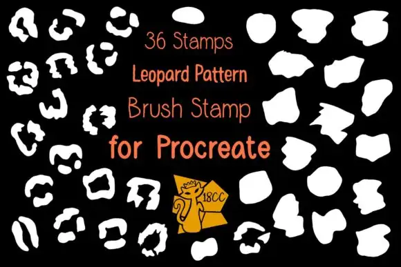 Leopard Pattern Procreate Brush Stamp Brushes Pack
