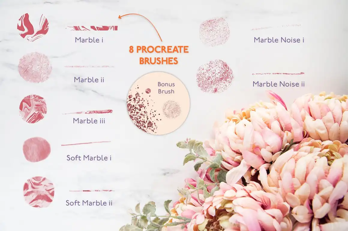 Liquid Marble Texture Brush Bundle Free Download