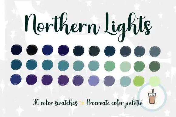 Northern Lights Procreate Palette Free Download