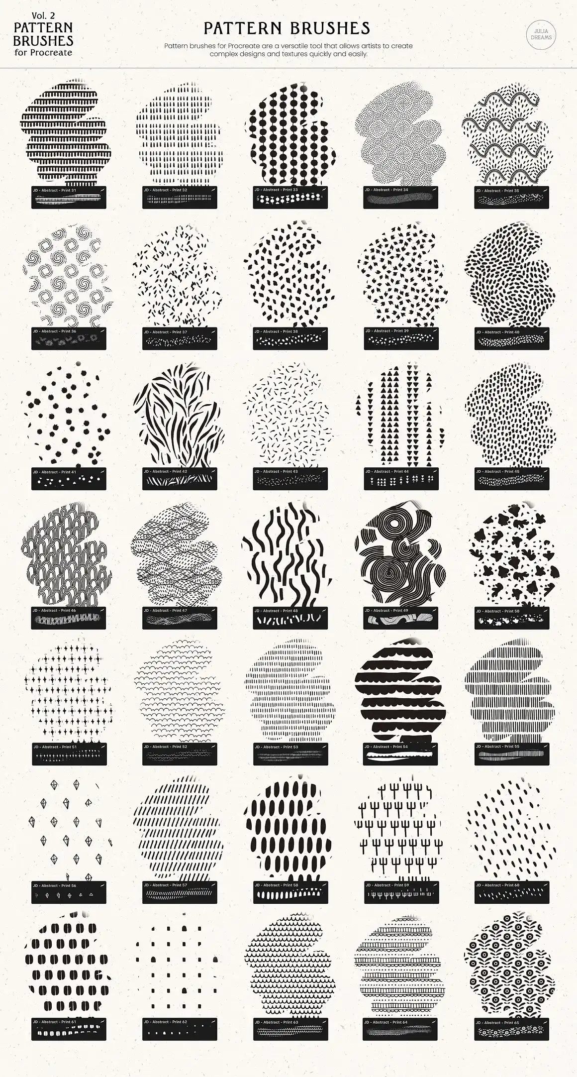 Pattern Brushes For Procreate Vol 2 Free Download