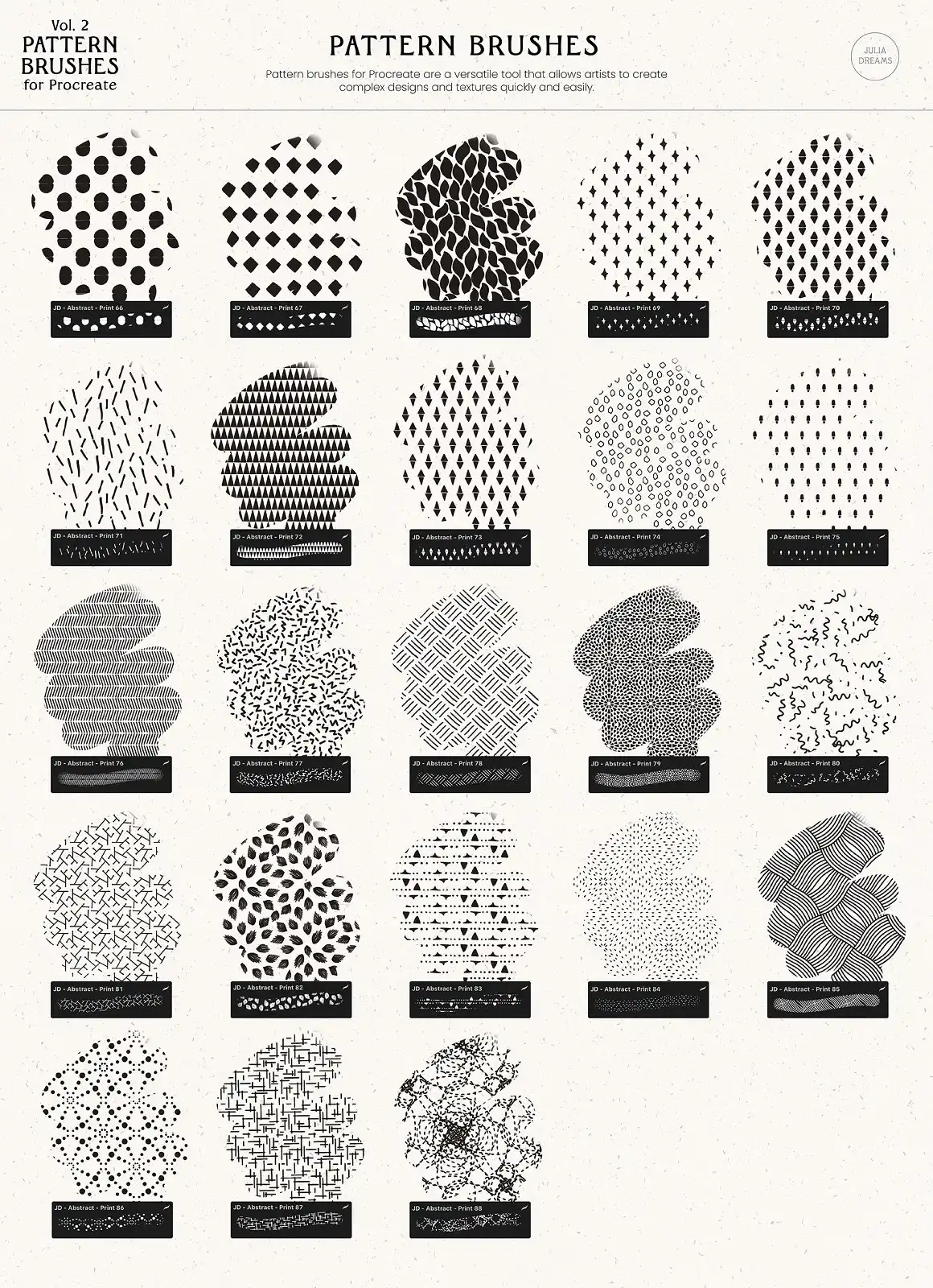 Pattern Brushes For Procreate Vol 2 Free Download
