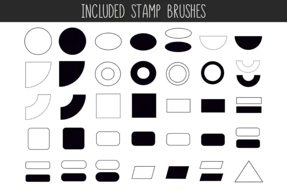 Procreate Basic Shapes Stamp Brushes Free Download