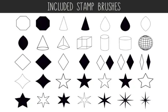 Procreate Basic Shapes Stamp Brushes Free Download