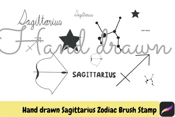 Procreate Brush Stamps Sagittarius Ipad - Free Download