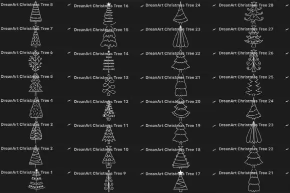 Procreate Christmas Tree Brushes - Free Download