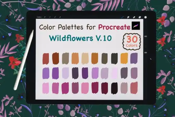 Procreate Color Palette Wild Flowers V10 Free Download