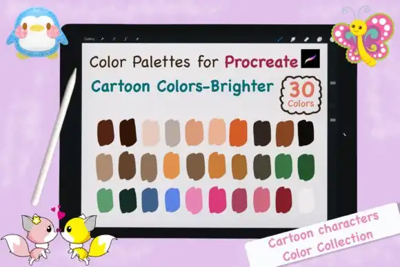 Procreate Color Palettes Cartoon Vintage Free Download