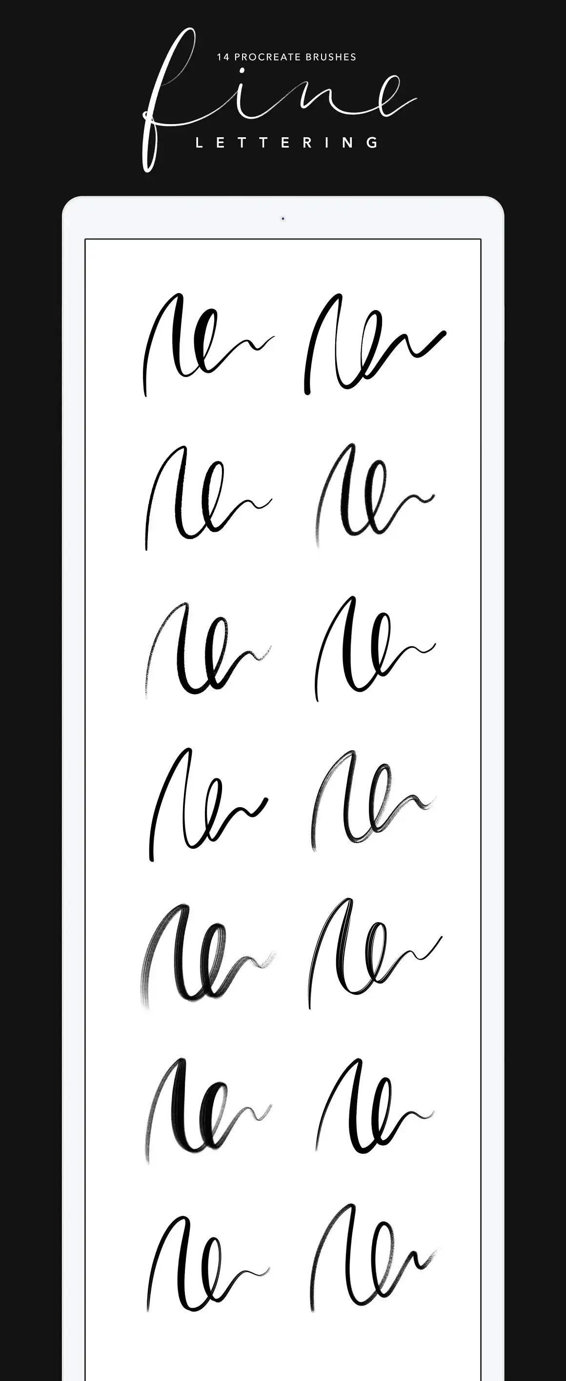 Procreate Fine Calligraphy Brushes Free Download