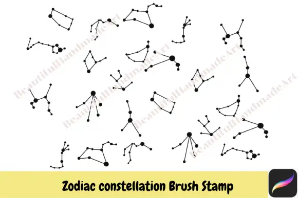 Procreate Stamps Zodiac Constellation - Brushes Pack