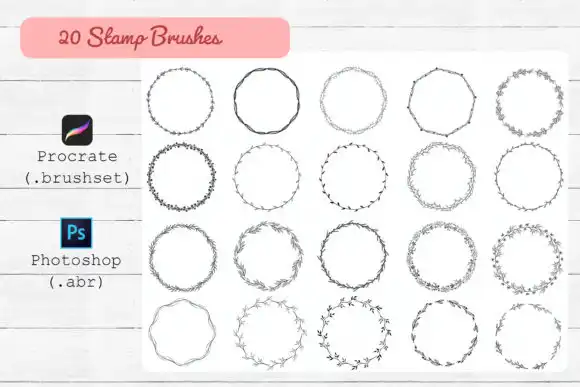 Procreate and Photoshop Stamp Brushes - Free Download