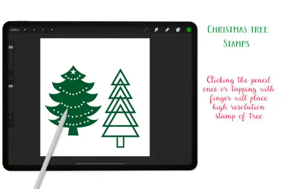 Procreate Brushes for Christmas Trees Free Download