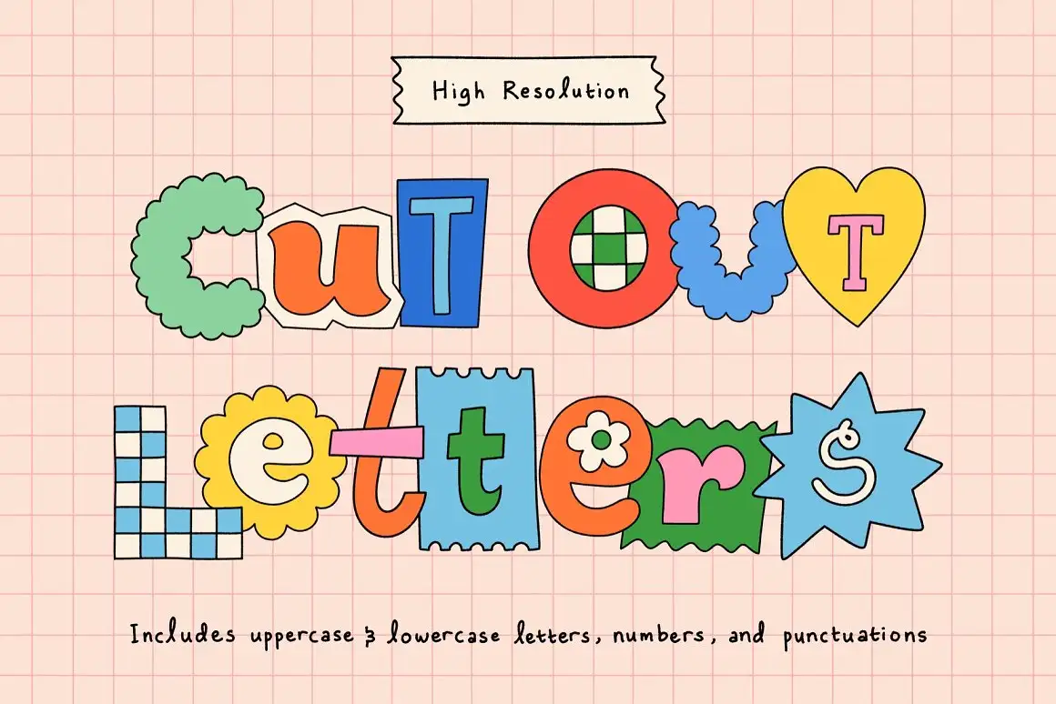 Ransom Note Cut Out Letter - Brushes Pack