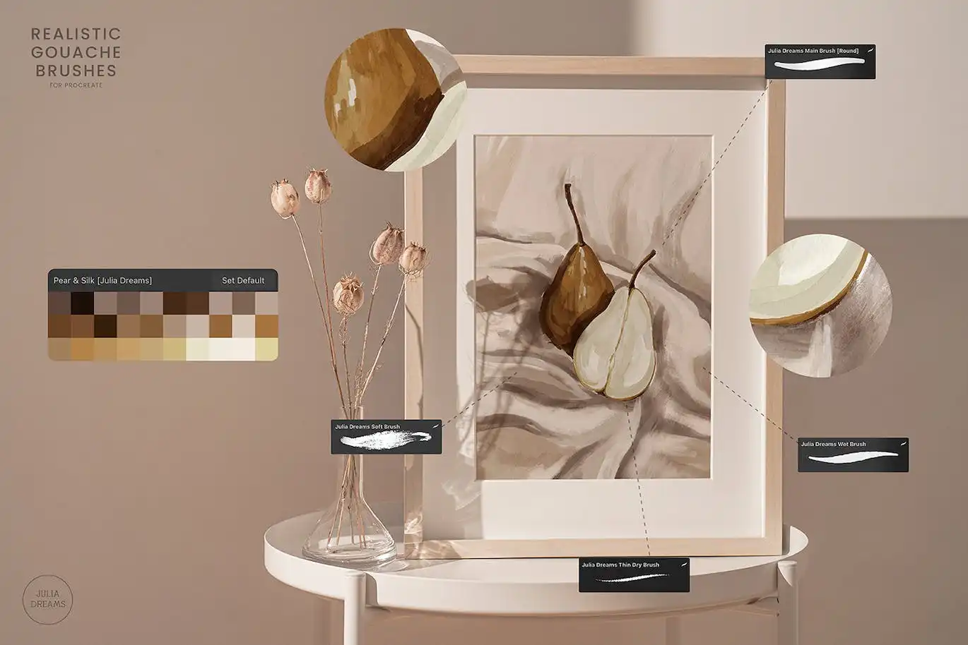 Realistic Gouache Procreate Brushes - Free Download