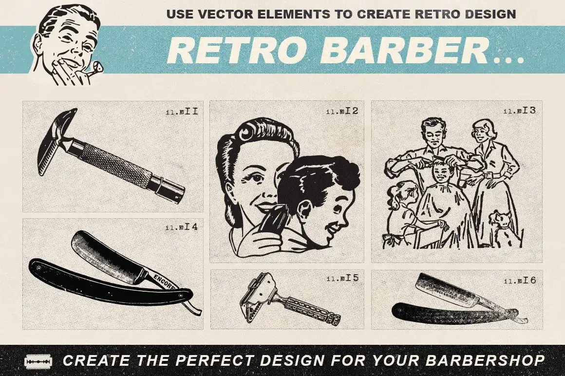 Retro Barber Pack - Free Download