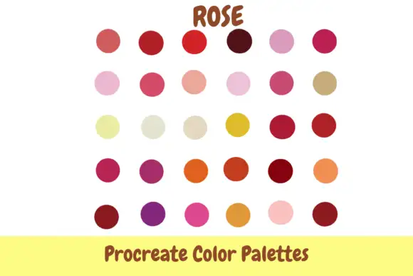 Rose Color Palette Procreate Swatches Free Download
