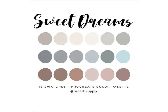 SWEET DREAMS PROCREATE Color Palette – Brushes Pack
