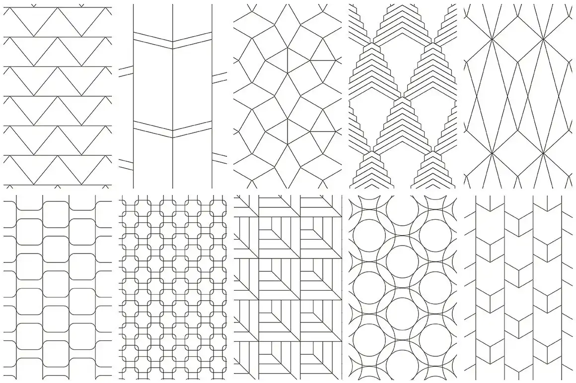 Simple Line Geometric Patterns - Free Download
